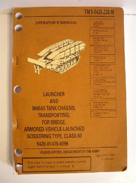 TM 5-5420-226-10. Launcher and M48A5 Tank Chassis, Transporting: For ...